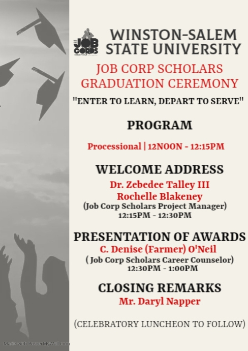 Graduation Program Template | PosterMyWall