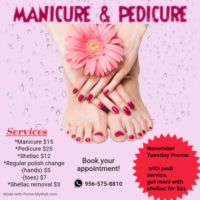 Manicure and pedicure | PosterMyWall
