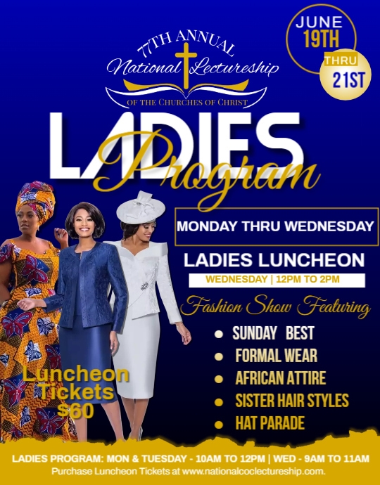 LADIES PROGRAM POSTER | PosterMyWall