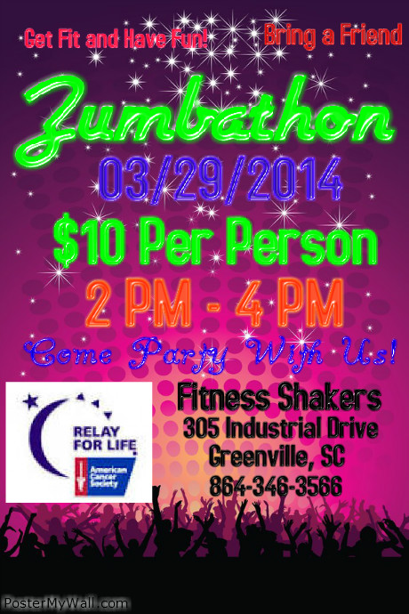 Zumbathon - Relay for Life | PosterMyWall