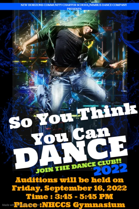 DANCE EVENT POSTER WITH BOY | PosterMyWall