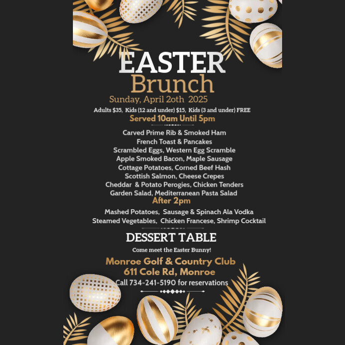 Easter menu,menu | PosterMyWall