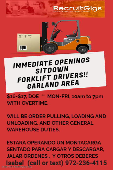 Forklift sale Service Flyer Template | PosterMyWall