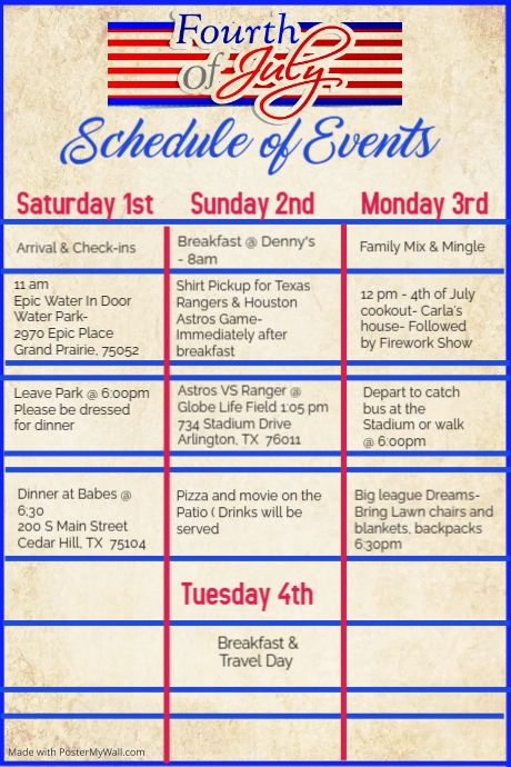 4th of July Volunteer Sign Up Sheet | PosterMyWall