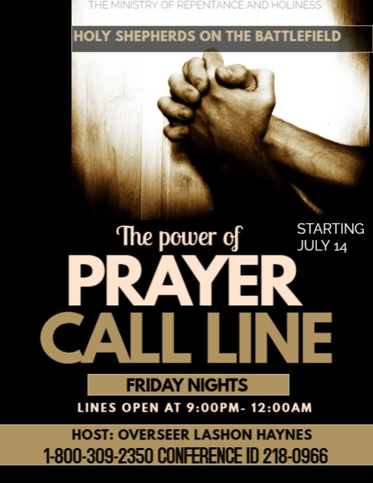 prayer call line | PosterMyWall