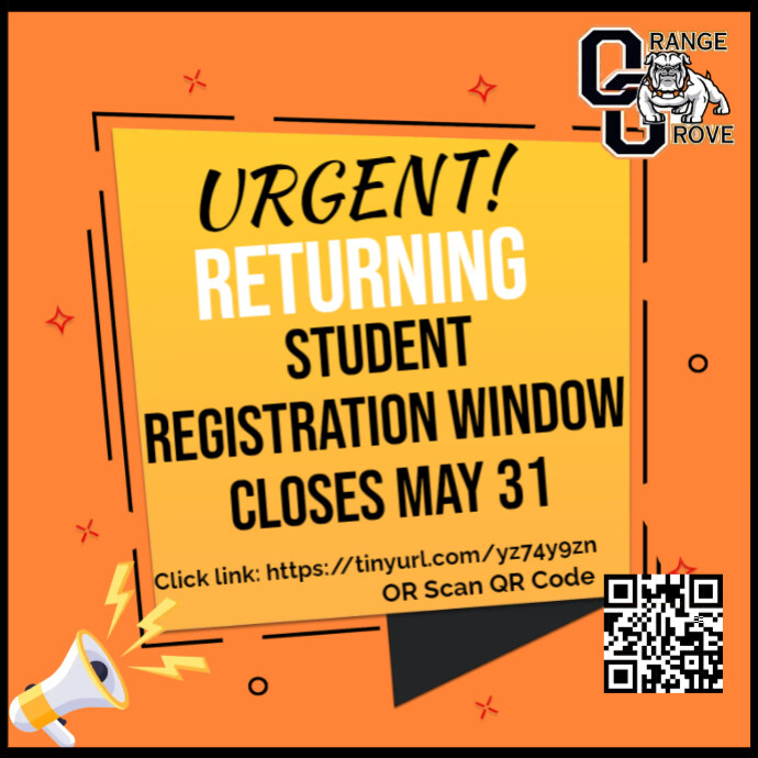 Returning Student Registration | PosterMyWall