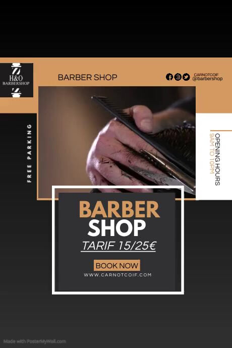 barber shop Video ad | PosterMyWall