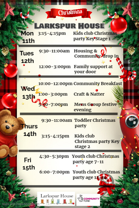 Copy of Christmas Timetable week 1 2023 | PosterMyWall