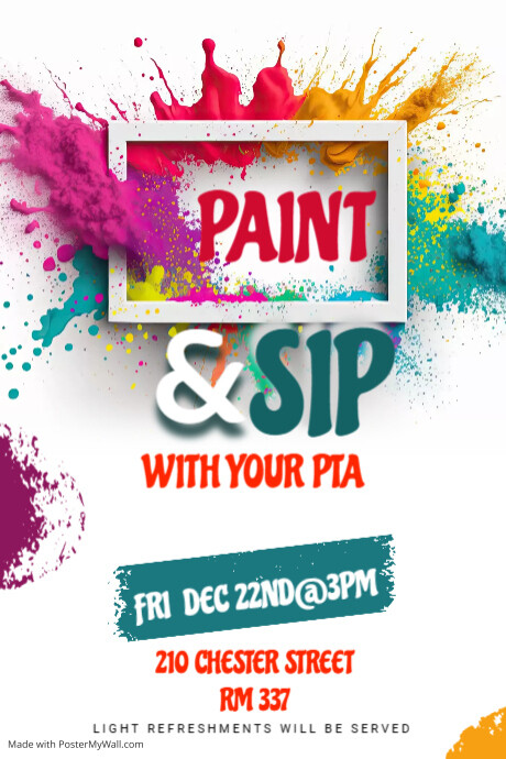 Copy of Paint & Sip Poster | PosterMyWall