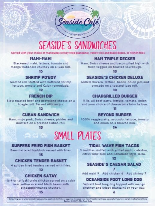 Wall Seaside Lunch | PosterMyWall