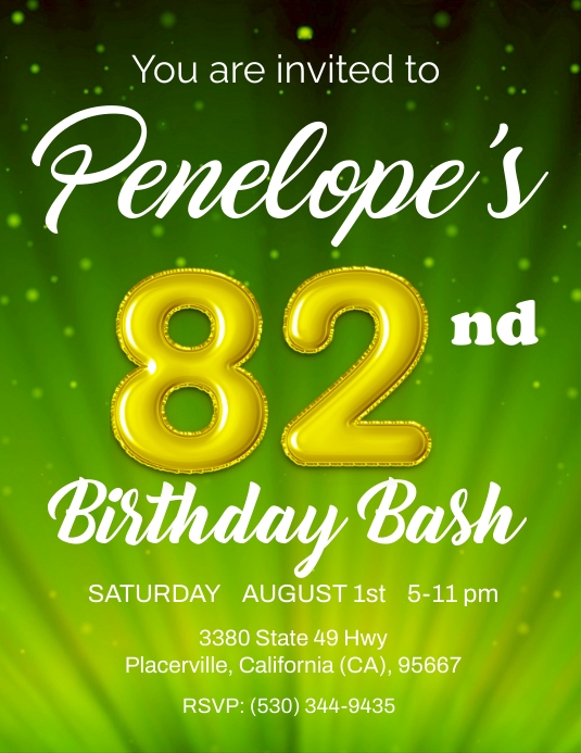 Copy of 82nd birthday | PosterMyWall