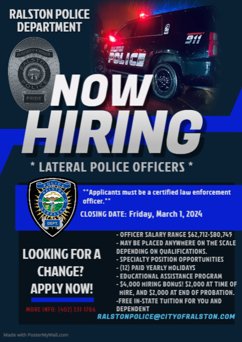 Copy of Police Recruitment Flyer Template | PosterMyWall