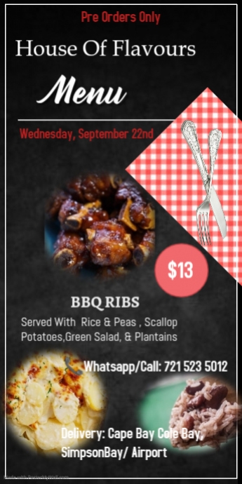 Copy of Copy of MENU | PosterMyWall