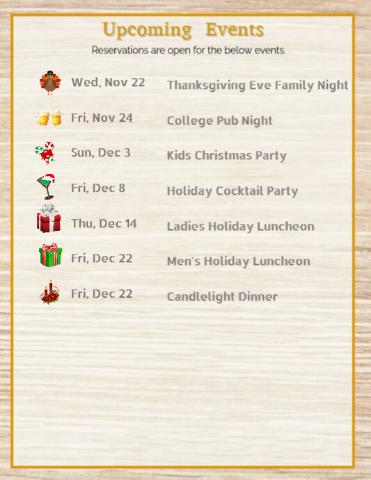 Copy of 2023-Upcoming_Events-Fall-updated-11-15-23-1 | PosterMyWall