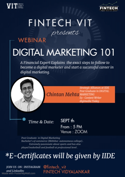 Copy of Copy of FINTECH VIT digital marketing 101 | PosterMyWall