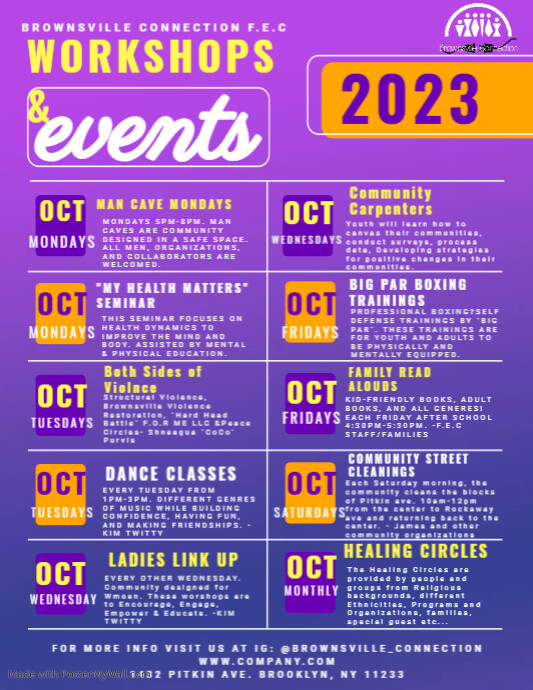 Calendar of Upcoming Events Schedule Flyer | PosterMyWall