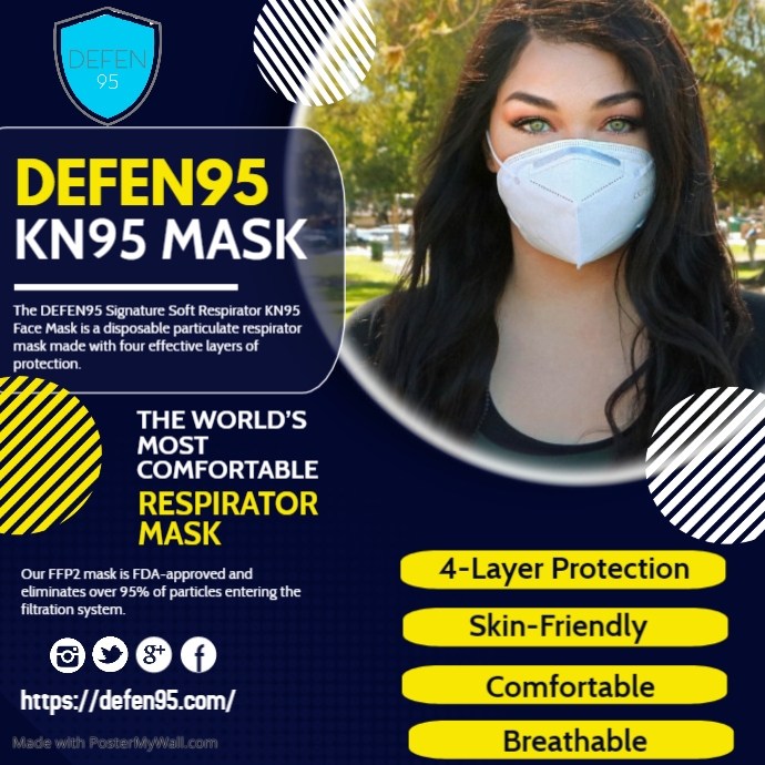 Signature Soft Respirator KN95 Face Mask | PosterMyWall