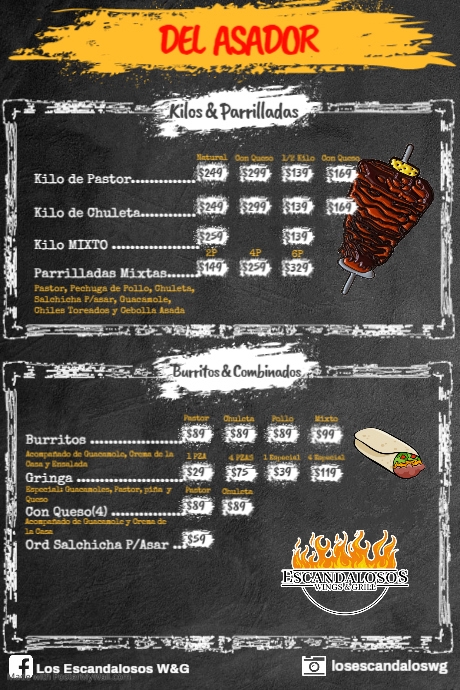 Copy of MENU ESCA 002_002 | PosterMyWall