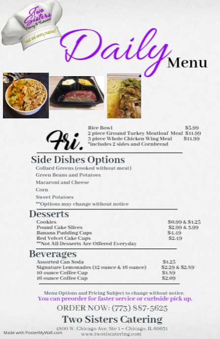Copy of TSC-InHouseMenu-Friday | PosterMyWall