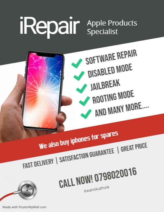 Copy of Copy of Repair Smartphone iphone android flyer | PosterMyWall