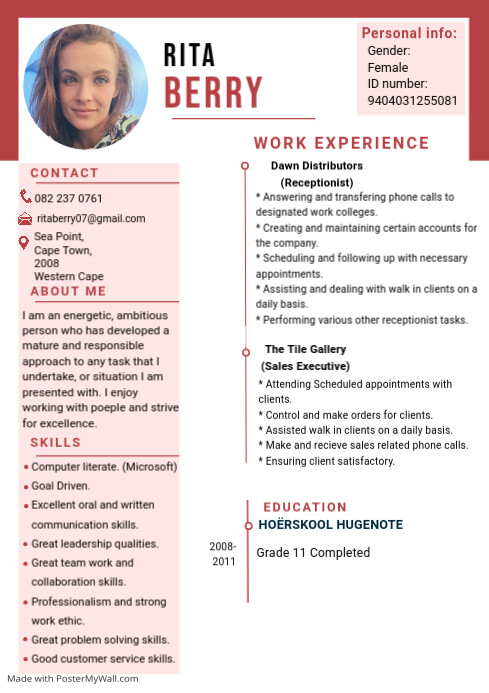 Copy of Resume/CV Template | PosterMyWall
