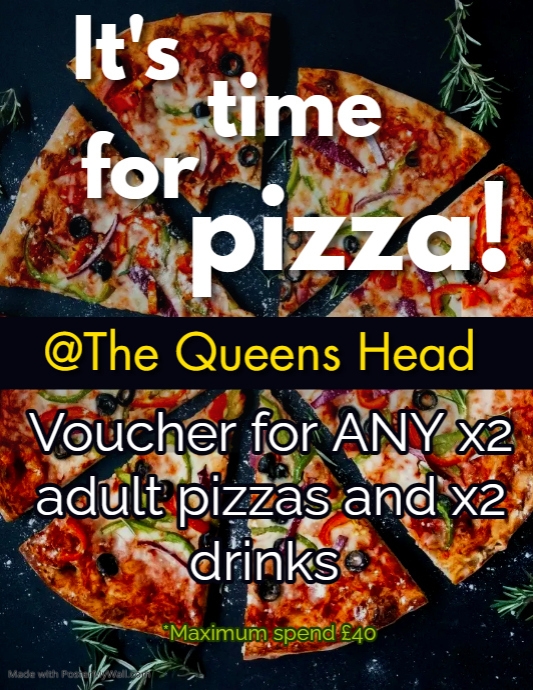 it's time for pizza flyer advertisement | PosterMyWall
