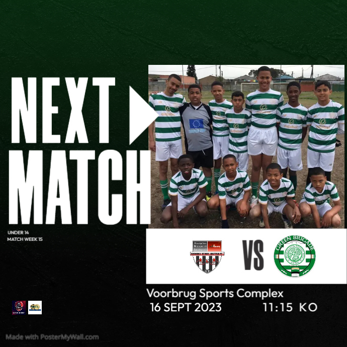 NEXT MATCH FLYER | PosterMyWall