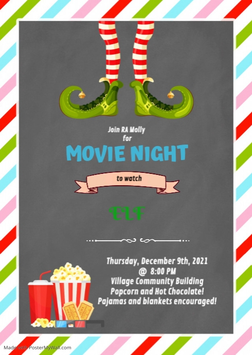 Copy of Elf movie night theme Invitation | PosterMyWall