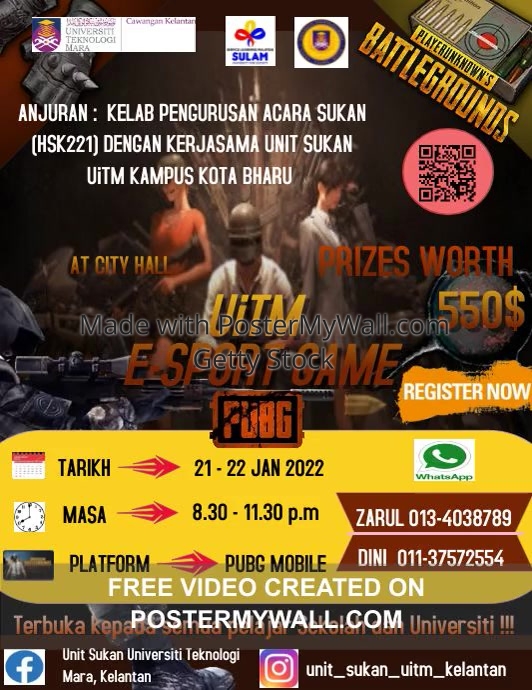 Copy of PUBG TOURNAMENT TEMPLATE | PosterMyWall