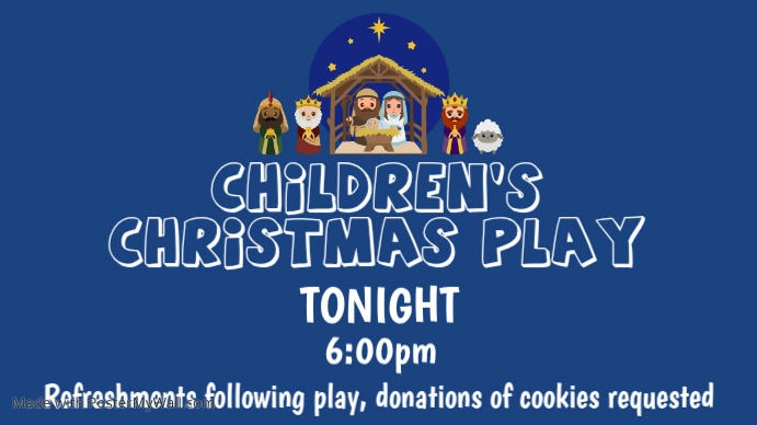 children’s Christmas play Nativity | PosterMyWall