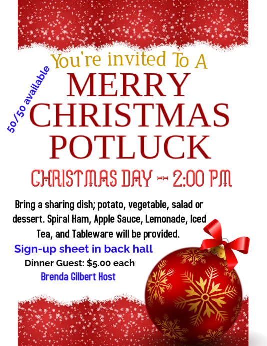 Christmas Potluck | PosterMyWall