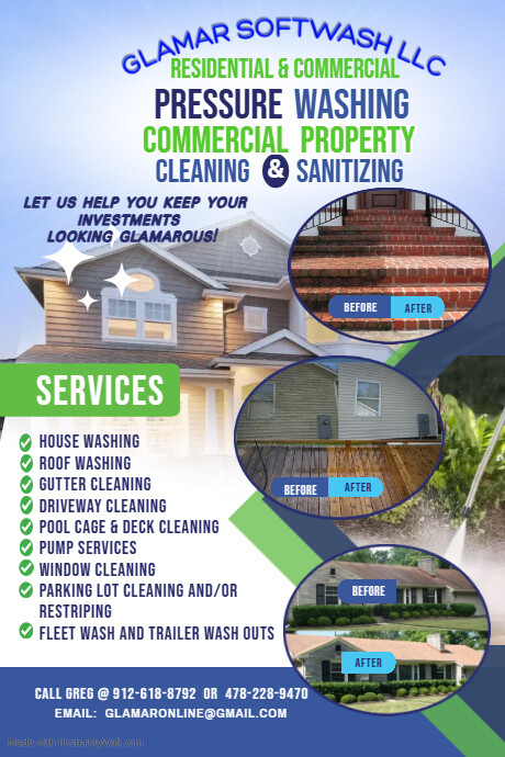 Pressure Washing Services Poster Template | PosterMyWall