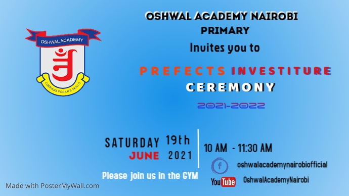 PR prefects investiture | PosterMyWall