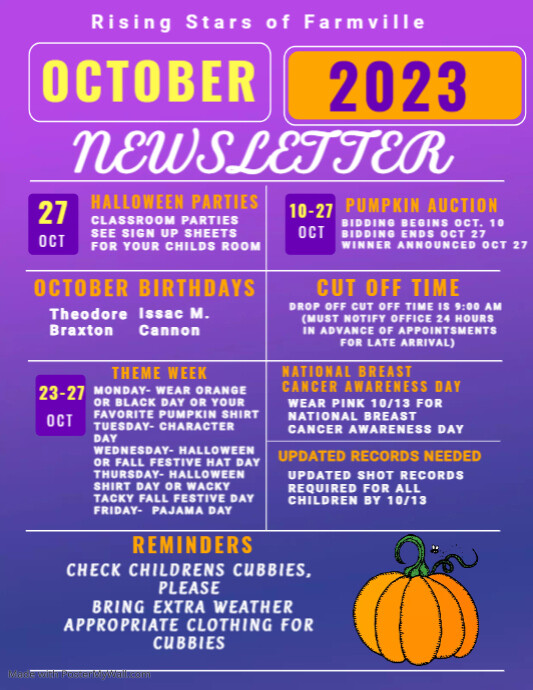 Calendar of Upcoming Events Schedule Flyer (1) | PosterMyWall