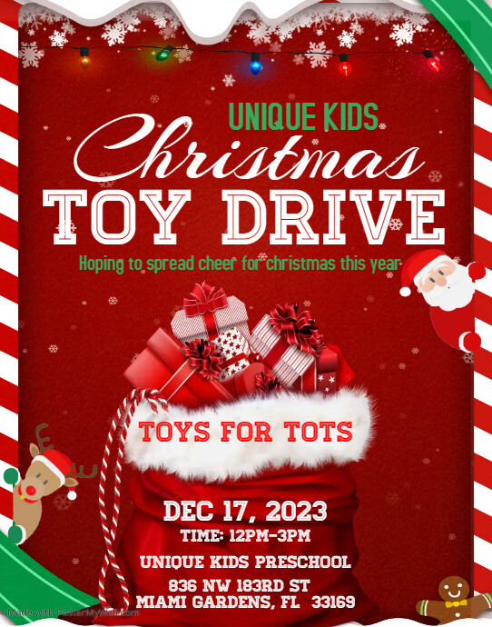 Christmas Toy Drive Flyer Template | PosterMyWall