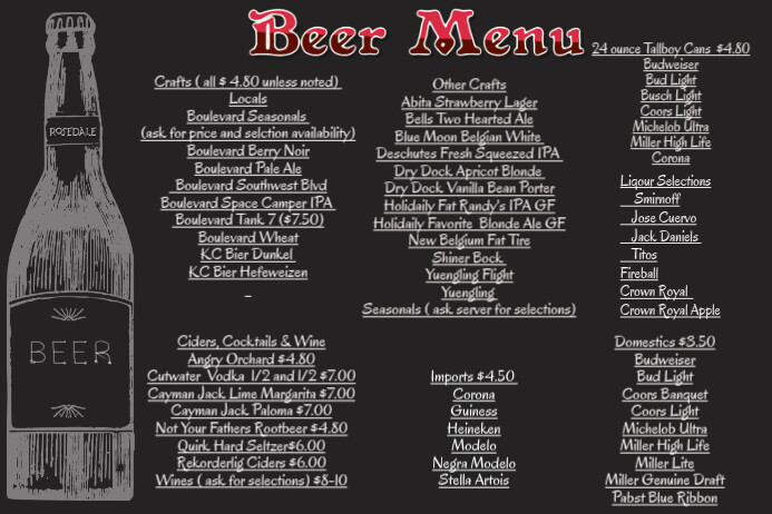 Beer Menu (1) | PosterMyWall