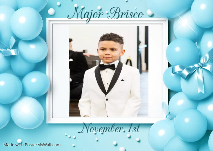 Free blue Birthday Card Template | PosterMyWall