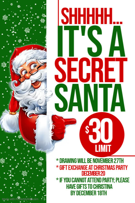 Secret Santa Poster | PosterMyWall