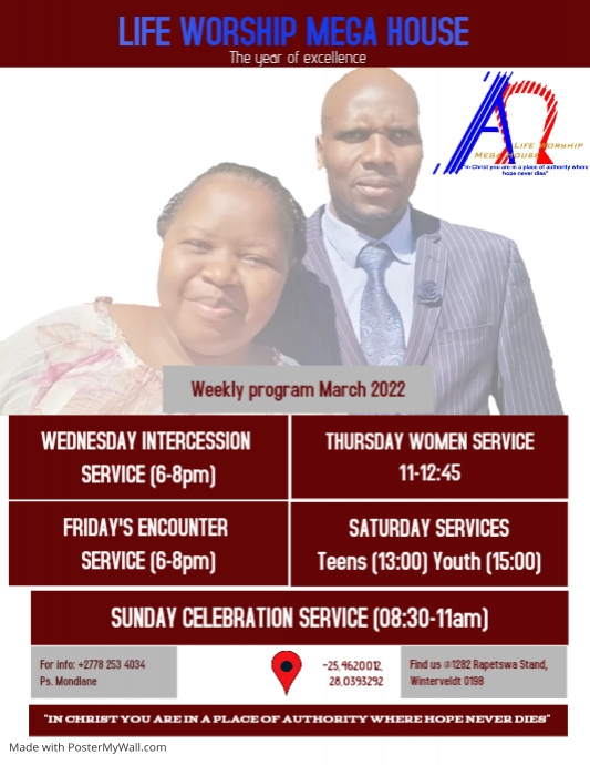 Weekly program | PosterMyWall