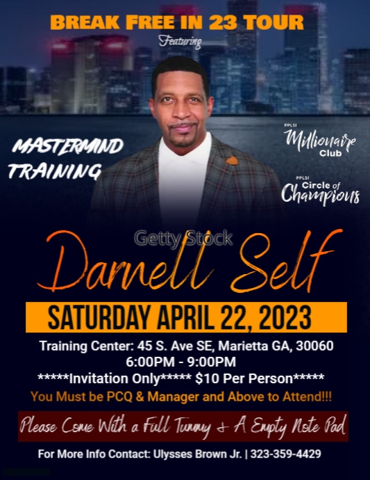 Darnell Self Training Flier | PosterMyWall
