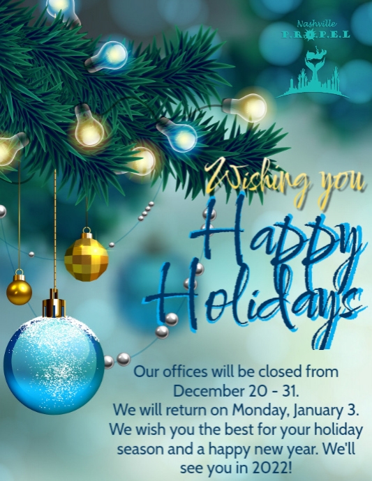 Copy of Holiday Office Closure | PosterMyWall