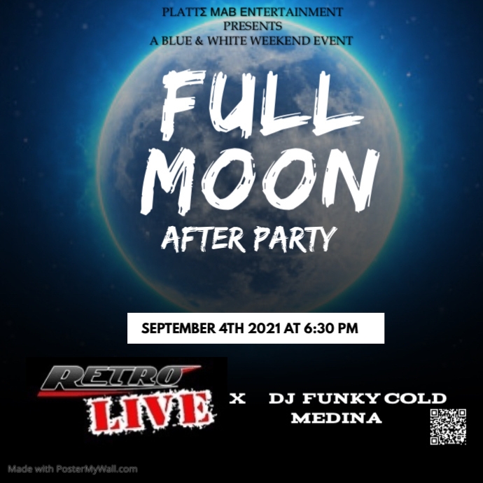 Copy of Full Moon Party Flyer Design Template | PosterMyWall