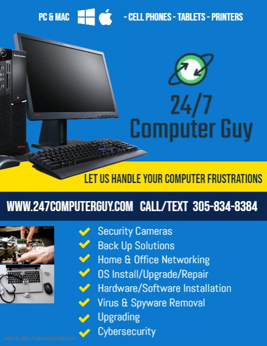 Copy of Computer Repair & Services Flyer Template | PosterMyWall