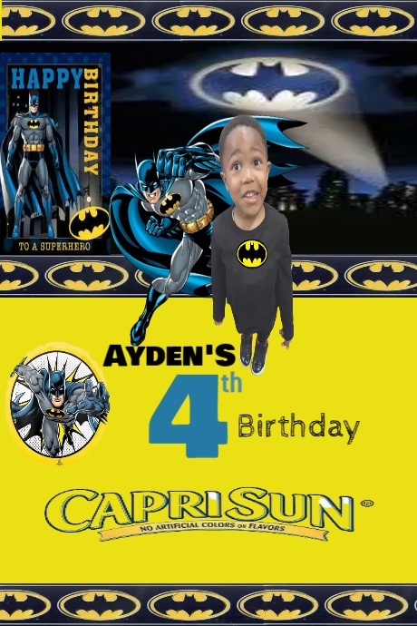 Batman capri sun labels | PosterMyWall