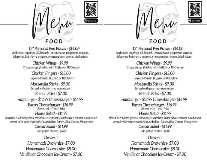 Tent Food Menu Printout | PosterMyWall