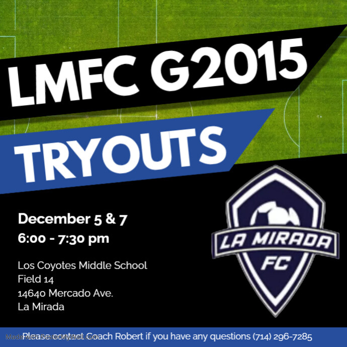 Soccer Tryouts | PosterMyWall