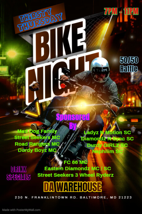 Copy of bikers night | PosterMyWall