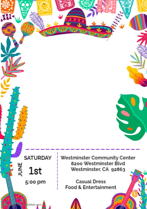 Copy of Fiesta Birthday Invitation | PosterMyWall