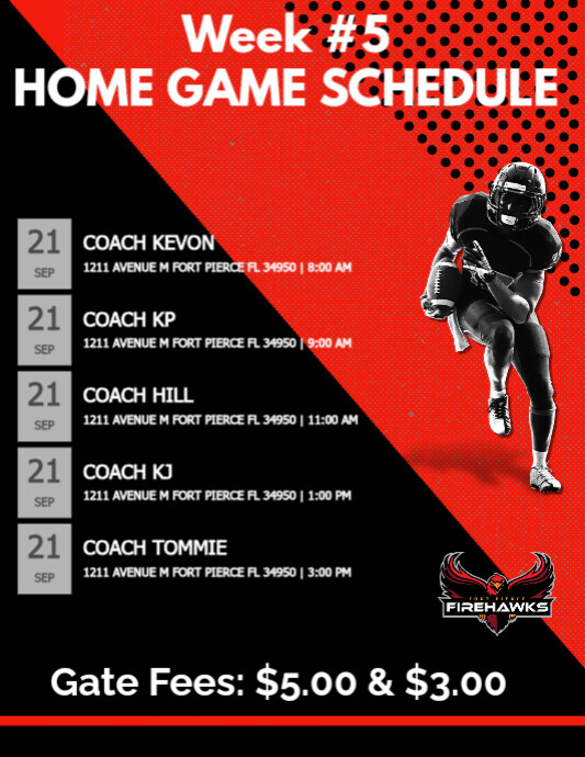 Football Schedule | PosterMyWall