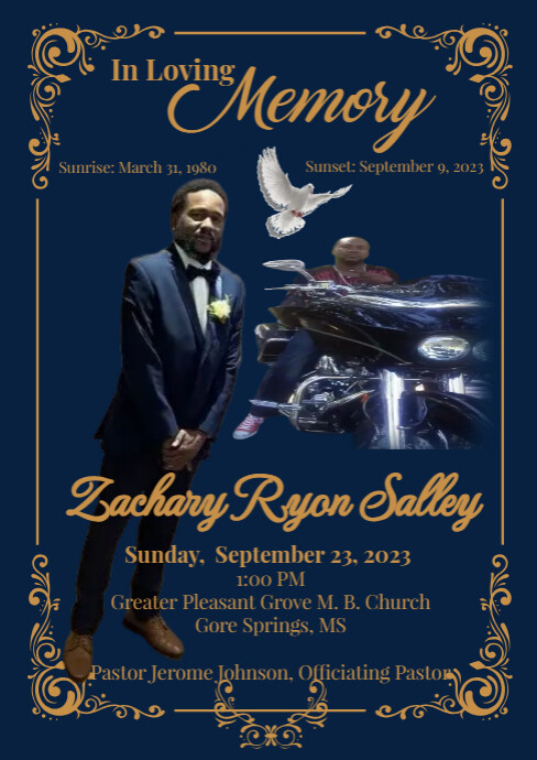 Funeral Program Template | PosterMyWall